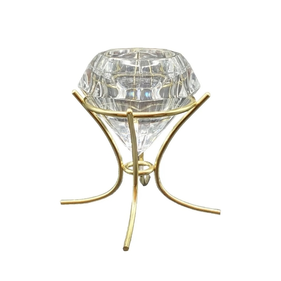 PartyLite | Accents | Vintage Partylite Crystal Solitaire Diamond ...